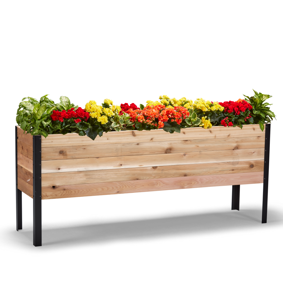 18"x72" Raised Bed | Garden Grade – Cedar Planters Canada